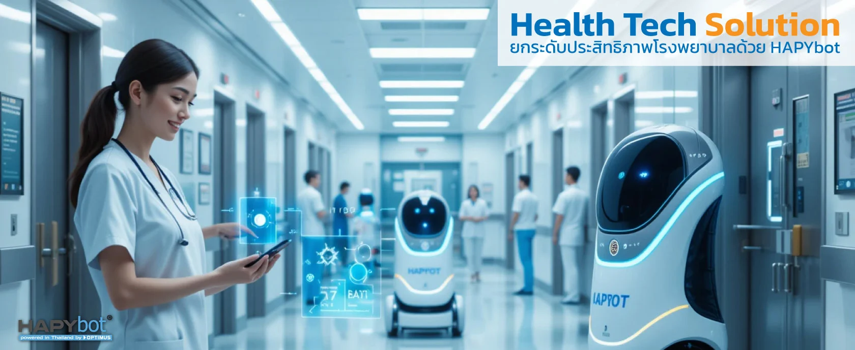 HAPYbot หุ่นยนต์ผู้ช่วยอัจฉริยะเพื่อโรงพยาบาลแห่งอนาคต